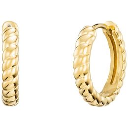 JULIE JULSEN Damen Paar Creolen &raquo;925/- Sterling Silber vergoldet 15mm&laquo; gold