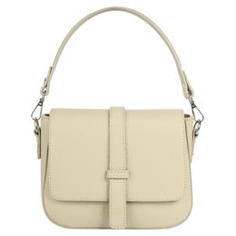 Samantha Look Umhängetasche echt Leder, Made in Italy beige