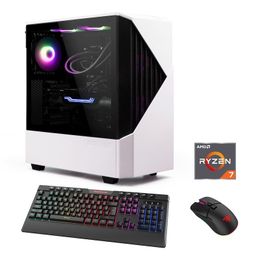 Hyrican Gaming-PC »Horizon 7165« DDR5, PCIe SSD Gen4, Windows 11 weiß/schwarz WLAN AC, ARGB-Beleuchtung Front, 1x PS/2, 1x USB3.2 Gen1 Type-C, 1x...