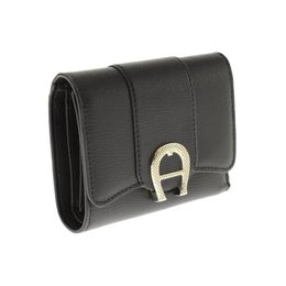 Aigner Damen Portemonnaie, schwarz, Gr.