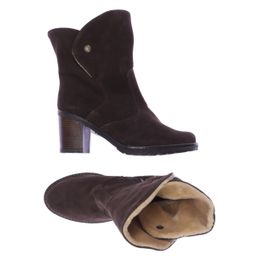 Ulla Popken Damen Stiefelette, braun, Gr. 41