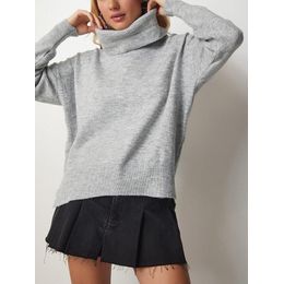 LA Angels Rollkragenpullover in Hellgrau - 71% | Größe S | Damen-pullover-cardigans
