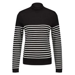 Taifun Pullover in Schwarz/ Weiß - 60% | Größe 46 | Damen-pullover-cardigans