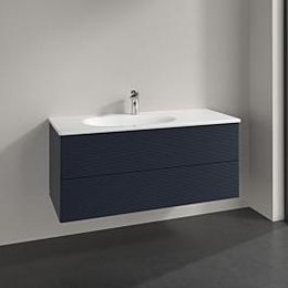 Villeroy & Boch Villeroy und Boch Antao Waschtisch-Unterschrank K06100HG 118,8x50,4x49,3cm, mit Frontstruktur, midnight blue matt lacquer