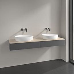 Villeroy & Boch Villeroy und Boch Antao Waschtisch-Unterschrank K17013GK 160x19x50cm, Waschtischplattenfarbe botticino, anthracite matt lacquer