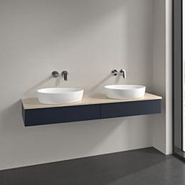 Villeroy & Boch Villeroy und Boch Antao Waschtisch-Unterschrank K17013HG 160x19x50cm, Waschtischplattenfarbe botticino, midnight blue matt lacquer