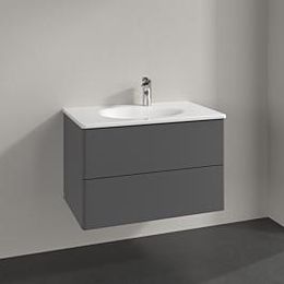 Villeroy & Boch Villeroy und Boch Antao Waschtisch-Unterschrank L04000GK 78,8x50,4x49,6cm, ohne Frontstruktur, anthracite matt lacquer, Mit Beleuchtung