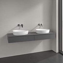 Villeroy & Boch Villeroy und Boch Antao Waschtisch-Unterschrank L17010GK 160x19x50cm, Waschbeckenplattenfarbe Lack, anthracite matt lacquer