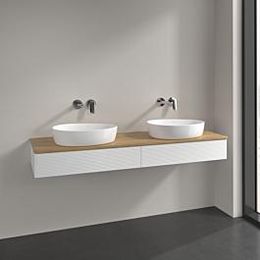 Villeroy & Boch Villeroy und Boch Antao Waschtisch-Unterschrank K17111MT 160x19x50cm, Waschbeckenplattenfarbe honey oak, white matt lacquer