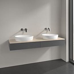 Villeroy & Boch Villeroy und Boch Antao Waschtisch-Unterschrank K17113GK 160x19x50cm, Waschbeckenplattenfarbe botticino, anthracite matt lacquer