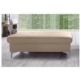 Hocker exxpo - SOFA FASHION "Florenz" Gr. B/H/T: 136cm x 46cm x 70cm, Material, braun (schlamm) Polsterhocker Hocker