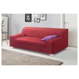 3-Sitzer DOMO collection "Amando" Sofas Gr. B/H/T: 190cm x 74cm x 79cm, Microfaser PRIMABELLE, ohne Funktion, rot