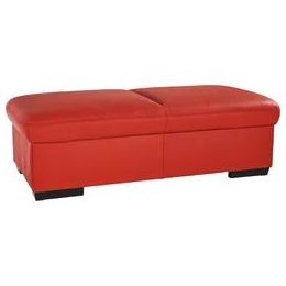 Hocker exxpo - SOFA FASHION "Salerno" Gr. B/H/T: 140cm x 46cm x 67cm, Naturleder MADRAS-Kunstleder, rot Polsterhocker Hocker