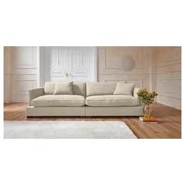 Guido Maria Kretschmer Home & Living Big-Sofa GUIDO MARIA KRETSCHMER HOME & LIVING "Annera" Sofas Gr. B/H/T: 266cm x 80cm x 109cm, Struktur grob, beige weicher Sitzkomfort, mit extra tiefen Sitzflächen, Füllung Federn