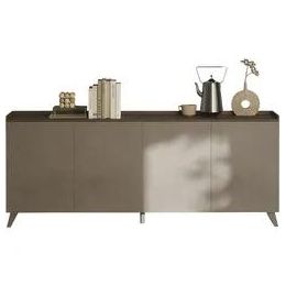 Sideboard Inosign "Tray, Breite 241, Kommode mit 4 Türen" Sideboards Gr. B/H/T: 241cm x 99cm x 42cm, braun (bronzo / mercure nb holzstruktur) "Tablet", Push-to-open Funktion