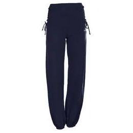 Sporthose WINSHAPE "WH1" Gr. M, Normalgrößen, blau (night blau), Damen, 90% Baumwolle, 10% Elasthan, Hosen, mit seitlicher Raffung