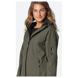 Softshelljacke Ilse Jacobsen "RAIN37" Gr. 38, grün (army) Damen Jacken Atmungsaktiv, Kapuze, wasserdicht, leicht, YKK 2-Wege Reißverschluss