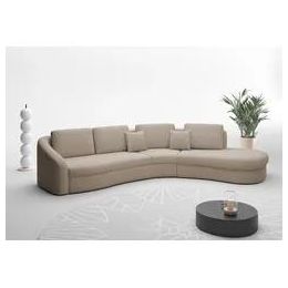 Sit & More Ecksofa SIT & MORE "Jazz L-Form", beige, B:366cm H:88cm T:230cm, 100% Polyester, Sofas, In weiteren Größen erhältlich