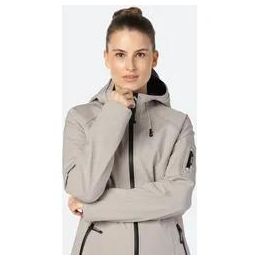 Regenmantel Ilse Jacobsen "RAIN37L" Gr. 36, beige (chateau gray) Damen Mäntel Wasserabweisend,Kapuze,wasserdicht,2 Wege Reißverschluss