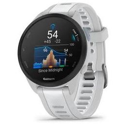 Smartwatch Garmin "Forerunner 165" Smartwatches grau (dunstgrau/steinweiss) smarte Laufuhr, Garmin Coach, Tracknavigation, Wettkampfkalender