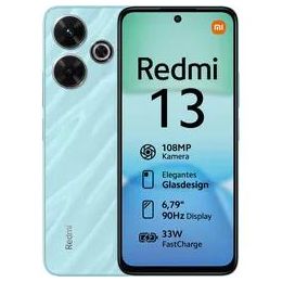 Xiaomi Smartphone "Redmi 13 6+128 GB" Mobiltelefone Gr. 128 GB, blau (ocean blau)