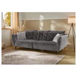 Jockenhöfer Big-Sofa JOCKENHÖFER GRUPPE "Spa, im Retrolook mit Wellenfederung" Sofas Gr. B/T: 251cm x 110cm, Chenille, grau und frei im Raum stellbar, inkl. 7 Kissen Bestseller