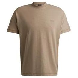 T-Shirt BOSS ORANGE "Te_Denim" Gr. XXL, braun (open brown246) Herren Shirts mit meliertem Design