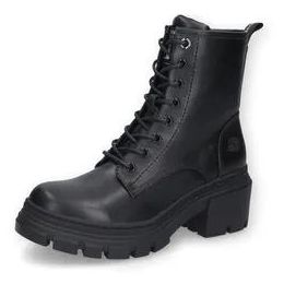 Schnürboots Dockers BY GERLI Gr. 40, schwarz Damen Schuhe Plateau Stiefel, Boots mit praktischem Innenreißverschluss