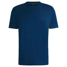 T-Shirt BOSS Green "Tee" Gr. XXXL, blau (open blue494) Herren Shirts mit gummiertem Kontrast-Logo