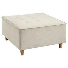 Hocker RAUM.ID "Flexid" Gr. B/H/T: 84cm x 44cm x 84cm, Chenille-Struktur, beige (creme) modular erweiterbar zum Sofa, Chenille-Bezug