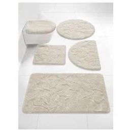 Badematte Heine HOME Badematten Gr. 2 tlg. WC-Set mit Ausschnitt (47cm x 50cm),, beige (ecru)