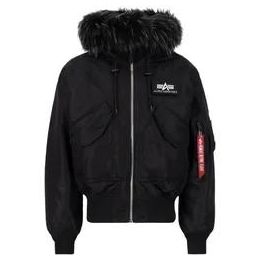 Winterjacke Alpha Industries "Alpha Industries Men - Bomber Jackets 45P Hooded" Gr. 3 XL, schwarz (schwarz, schwarz) Herren Jacken