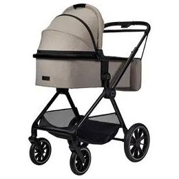 Babywelt Kombi-Kinderwagen MOON "Clicc" braun (mud) Baby Kinderwagen inkl. Fußsack und Wickeltasche