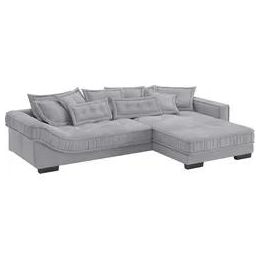 Ecksofa Inosign "Diwan II DuraFlex" Sofas Gr. B/H/T: 334cm x 67cm x 207cm, Microfaser, mega-Recamiere rechts, grau (memphis 45 grau) DuraFlex-Kaltschaumpolsterung, bis 140 kg, 4 Bezugsqualitäten