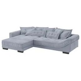 Ecksofa Inosign "Diwan II DuraFlex" Sofas Gr. B/H/T: 334cm x 67cm x 207cm, Microfaser, mega-Recamiere links, blau (memphis 1676 blue grey) DuraFlex-Kaltschaumpolsterung, bis 140 kg, 4 Bezugsqualitäten