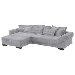 Ecksofa Inosign "Diwan II DuraFlex" Sofas Gr. B/H/T: 334cm x 67cm x 207cm, Microfaser, mega-Recamiere links, grau (memphis 45 grau) DuraFlex-Kaltschaumpolsterung, bis 140 kg, 4 Bezugsqualitäten