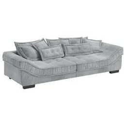 Big-Sofa Inosign "Diwan II" Sofas Gr. B/H/T: 300cm x 67cm x 121cm, Velours, silberfarben (dolce 14 silber) Wahlweise mit Kaltschaumpolsterung bis 140 kg belastbar