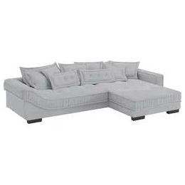 Ecksofa Inosign "Diwan II, L-Form" Sofas Gr. B/H/T: 334cm x 67cm x 207cm, Cord, mega-Recamiere rechts, grau (stripes 8637 warm grey) Wahlweise mit Kaltschaumpolsterung bis 140 kg belastbar