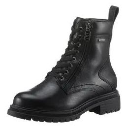 Schnürboots Tamaris Gr. 37, schwarz Damen Schuhe Blockabsatz, Outdoorschuh, Schnürstiefelette, GORE-TEX-Ausstattung