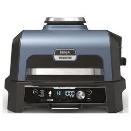 Tischgrill Ninja "Woodfire Pro Connect XL OG901EU" Kontaktgrill_Standgrill_Tischgrill_Teppanyakigrill blau (blau/schwarz) Elektrischer Outdoor Grill & Smoker