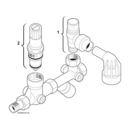 Junkers BOSCH Installationszubehör Nr. 430 Sicherheitsgruppe mit Druckminderer 7719000759