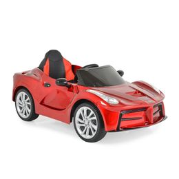 Moni Kinder Elektroauto Liberty, Fernbedienung EVA-Reifen R&uuml;cklichter Gurt MP3 rot