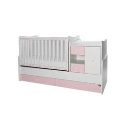 Lorelli Babybett, Jugendbett 3 in 1 Mini Max umbaubar, f&uuml;r 2 Kinder gleichzeitig pink