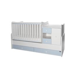 Lorelli Babybett, Jugendbett 3 in 1 Mini Max umbaubar, f&uuml;r 2 Kinder gleichzeitig wei&szlig; blau