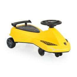 Moni Kinder Rutschfahrzeug Lamborghini Swing Car Musikfunktion Lichter bis 110kg gelb