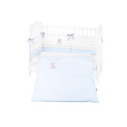 Kikkaboo Babybettw&auml;sche Set Dream Big 3-teilig Decke 135 x 95 f&uuml;r Bett 140 x 70 blau