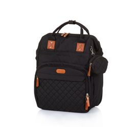 Chipolino Wickeltasche, Kinderwagen Rucksack Rei&szlig;verschluss Schnullertasche schwarz