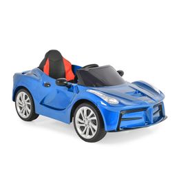 Moni Kinder Elektroauto Liberty, Fernbedienung EVA-Reifen R&uuml;cklichter Gurt MP3 blau