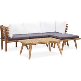 vidaXL - 5-tlg. Garten-Lounge-Set Massivholz Akazie