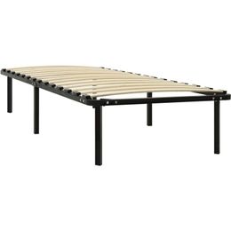 vidaXL - Bettgestell Schwarz Metall 100 × 200 cm